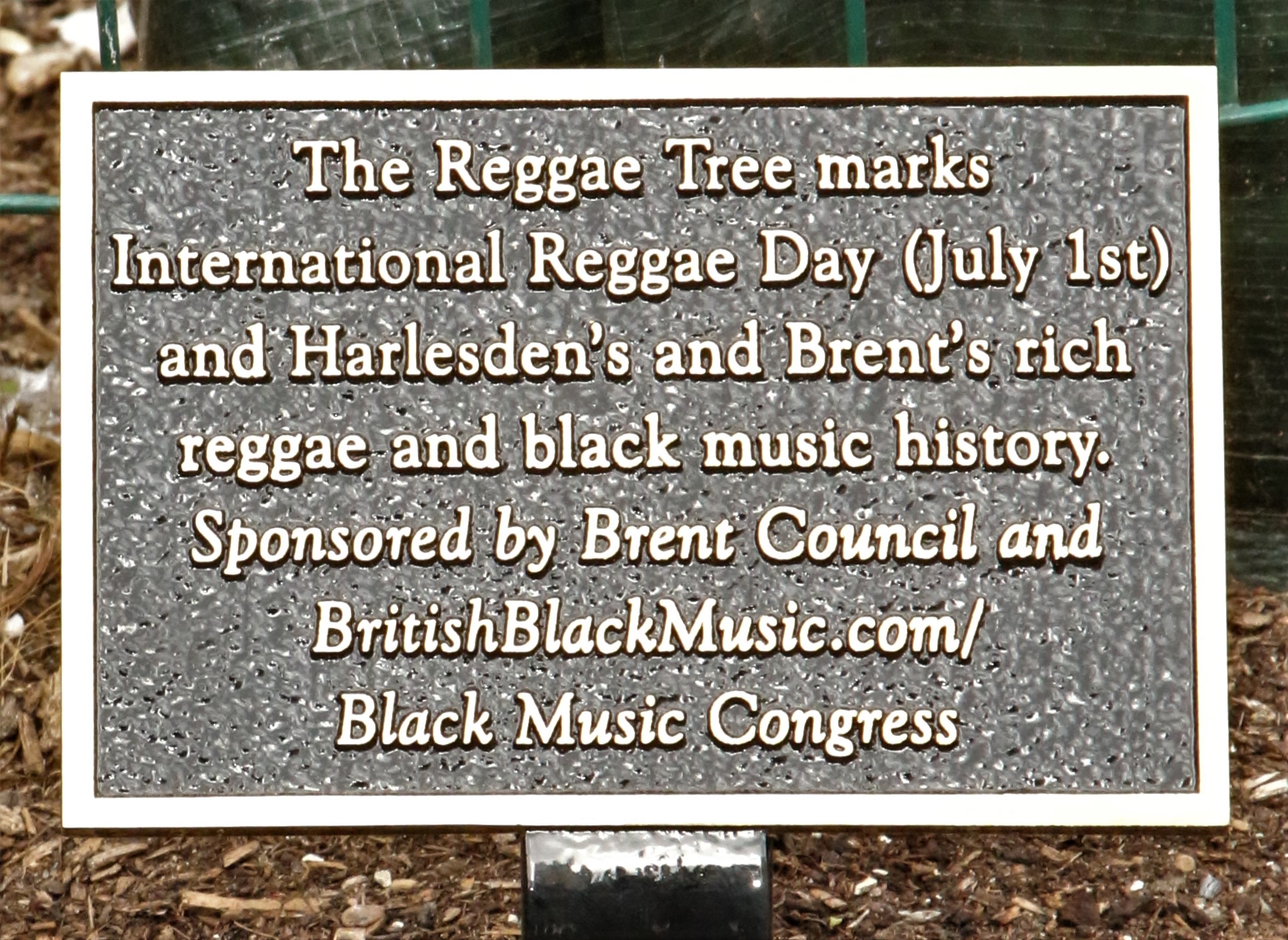 Reggae Tree Plaque Unveiled On International Reggae Day 2019 In Harlesden