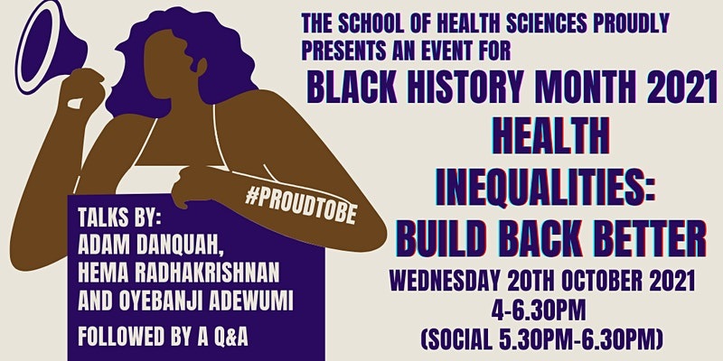 Health Inequalities: Build Back Better- A BHM Event (in person tickets ...