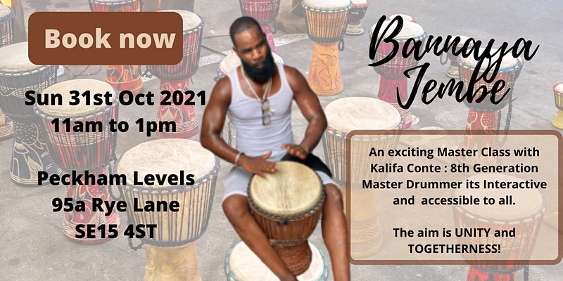 Bannaya Jembe - African Drumming Master class - Family Workshop - Black ...