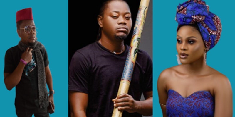 West African Artists and Drummers Blessing and Emeka and Actress Oluchi ...