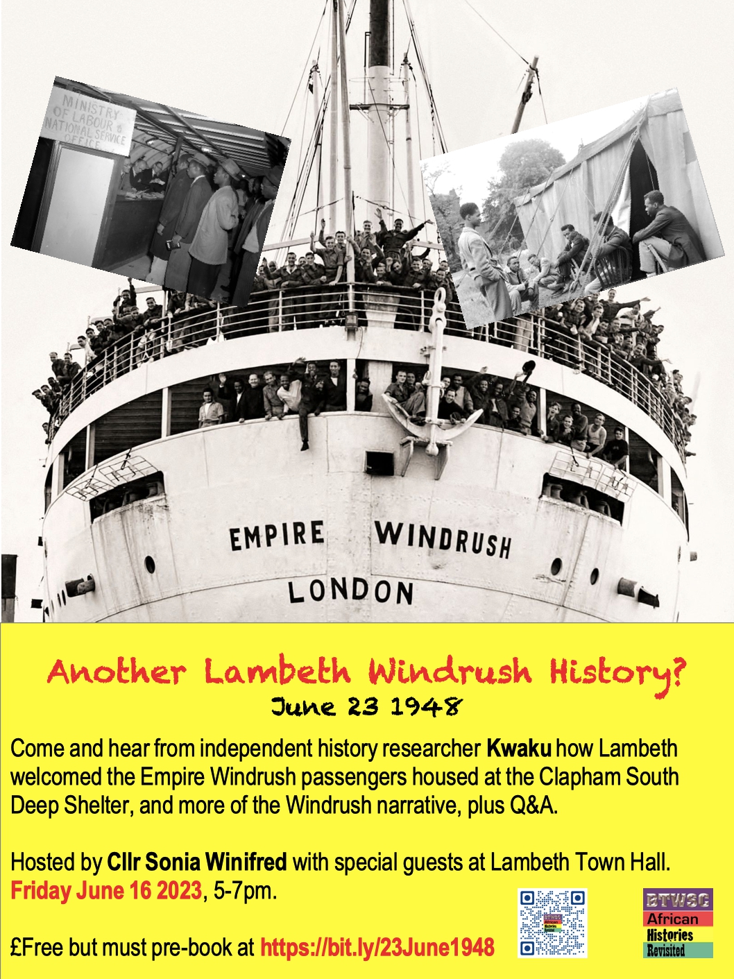Another Lambeth Windrush History? June 23 1948 - Black History Month 2026